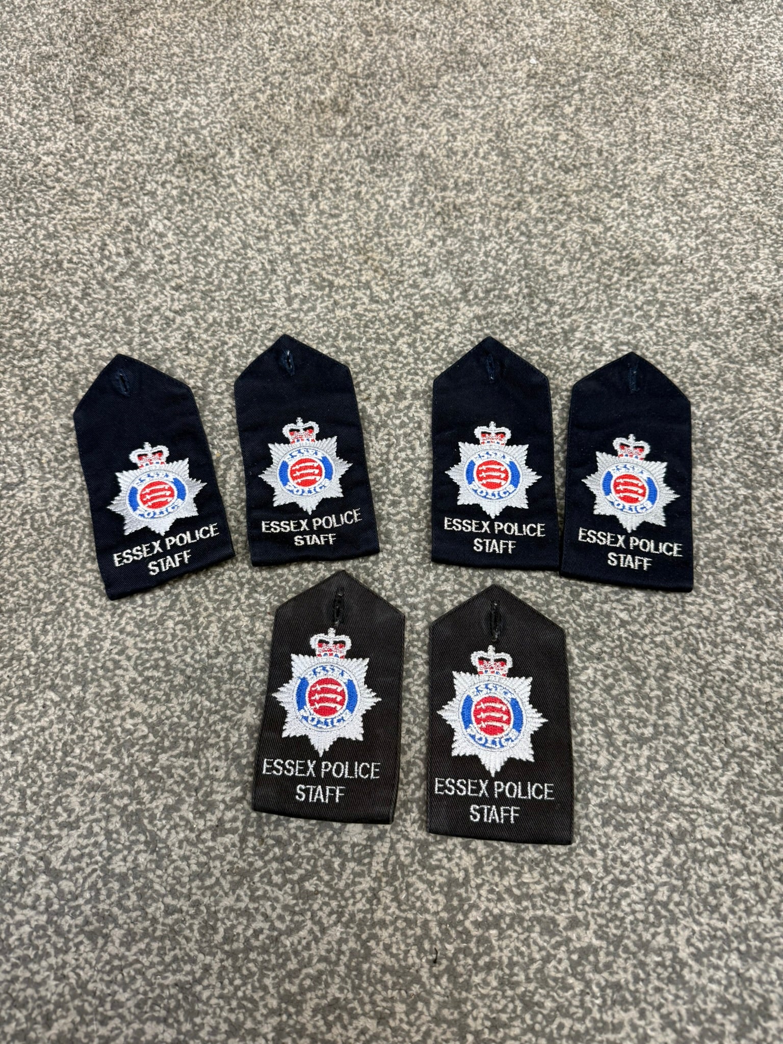 3x Essex Police Staff Epaulette Pairs TV Film Uniform Prop Collector D ...