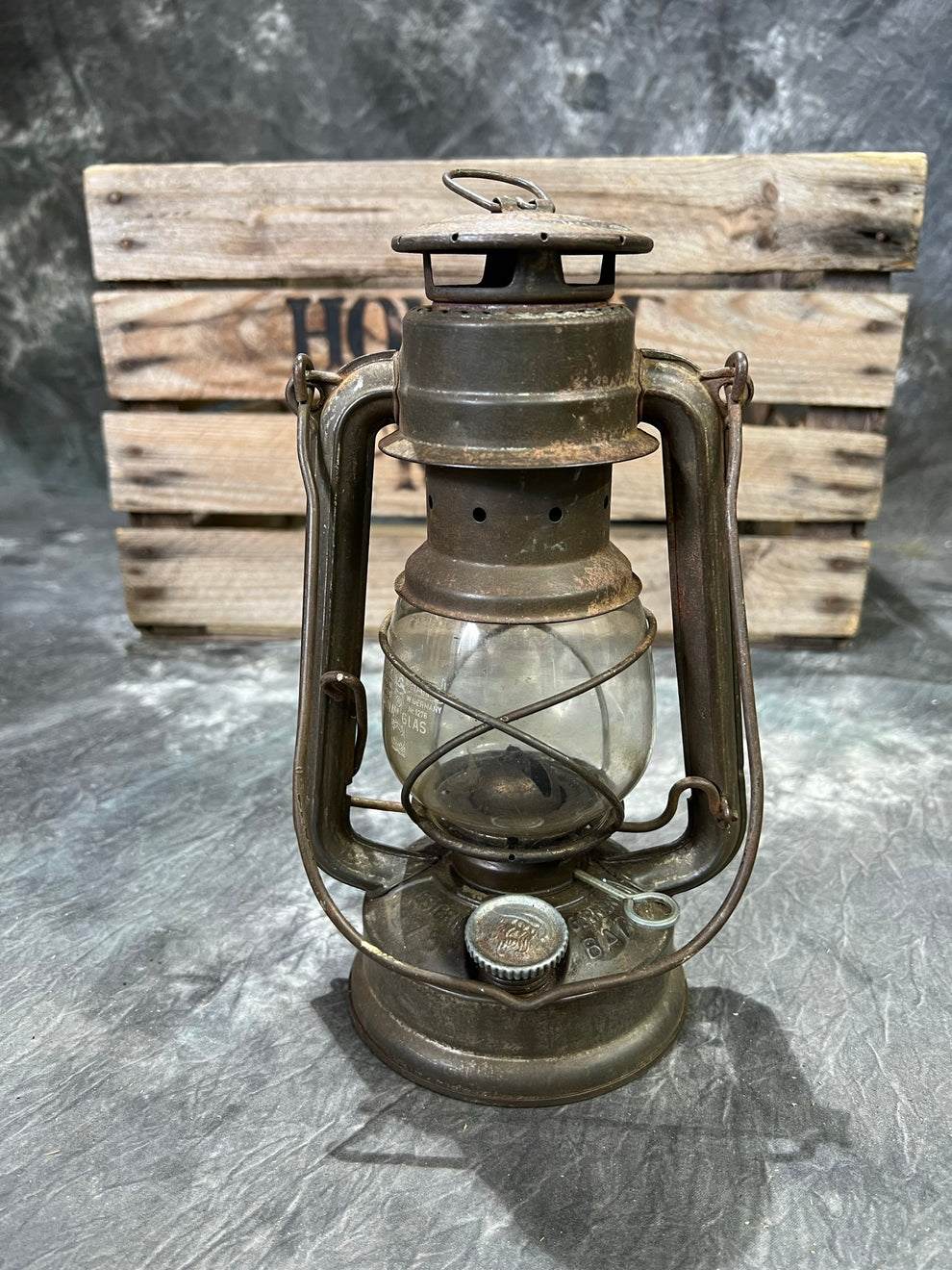 Vintage German Feuerhand Paraffin Oil Lantern Lamp Rustic Industrial D ...