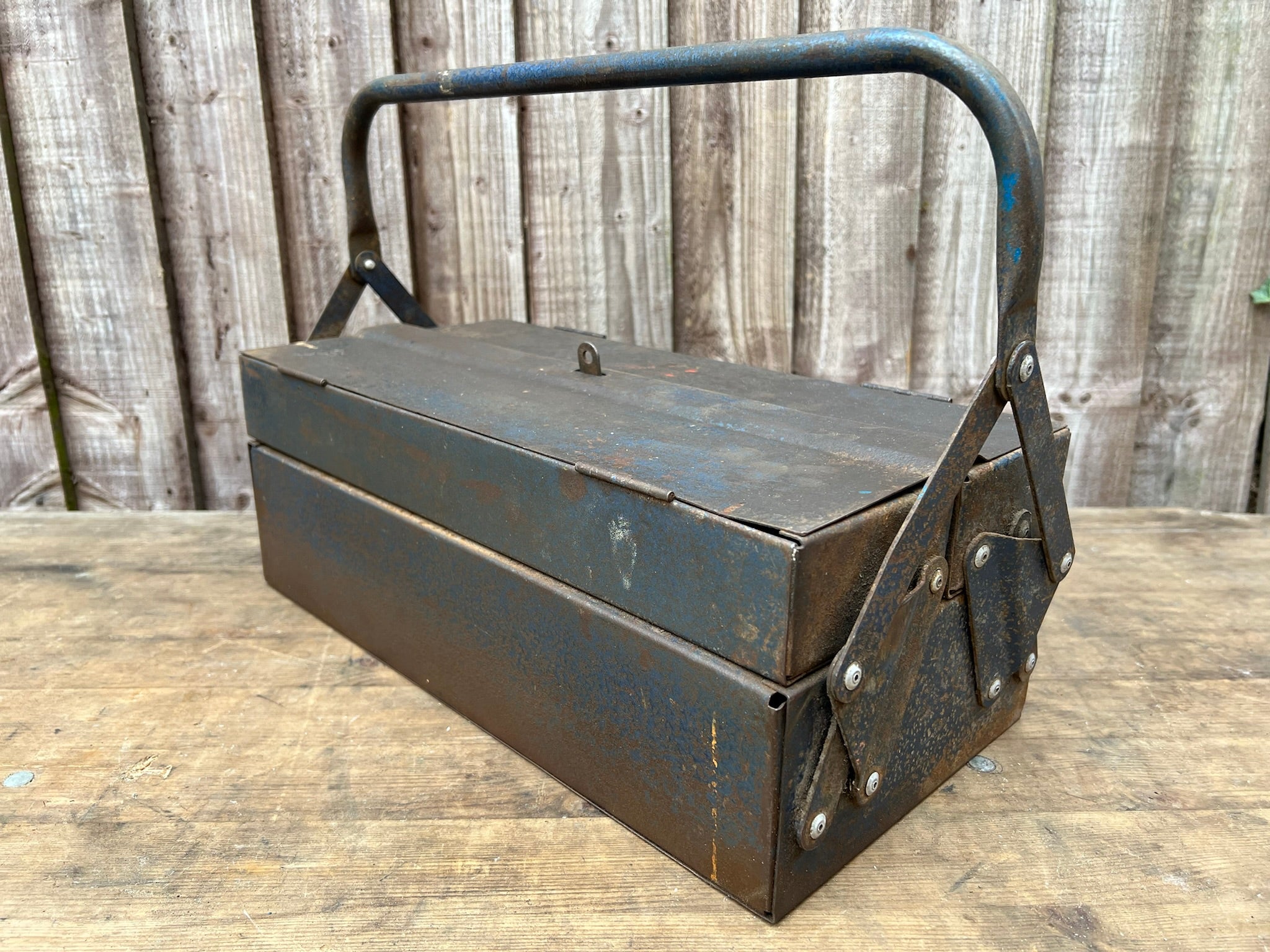 Vintage Enox Metal Toolbox Retro Rustic Craft Box Rat Rod – Rust Hut