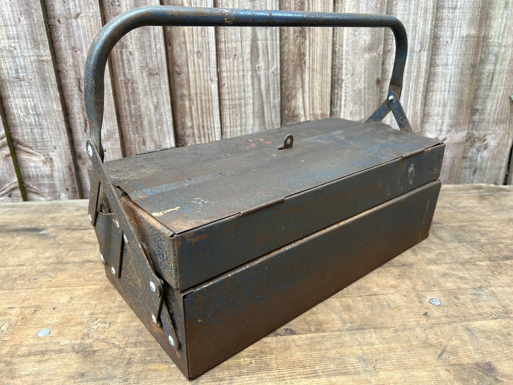 Vintage Enox Metal Toolbox Retro Rustic Craft Box Rat Rod – Rust Hut