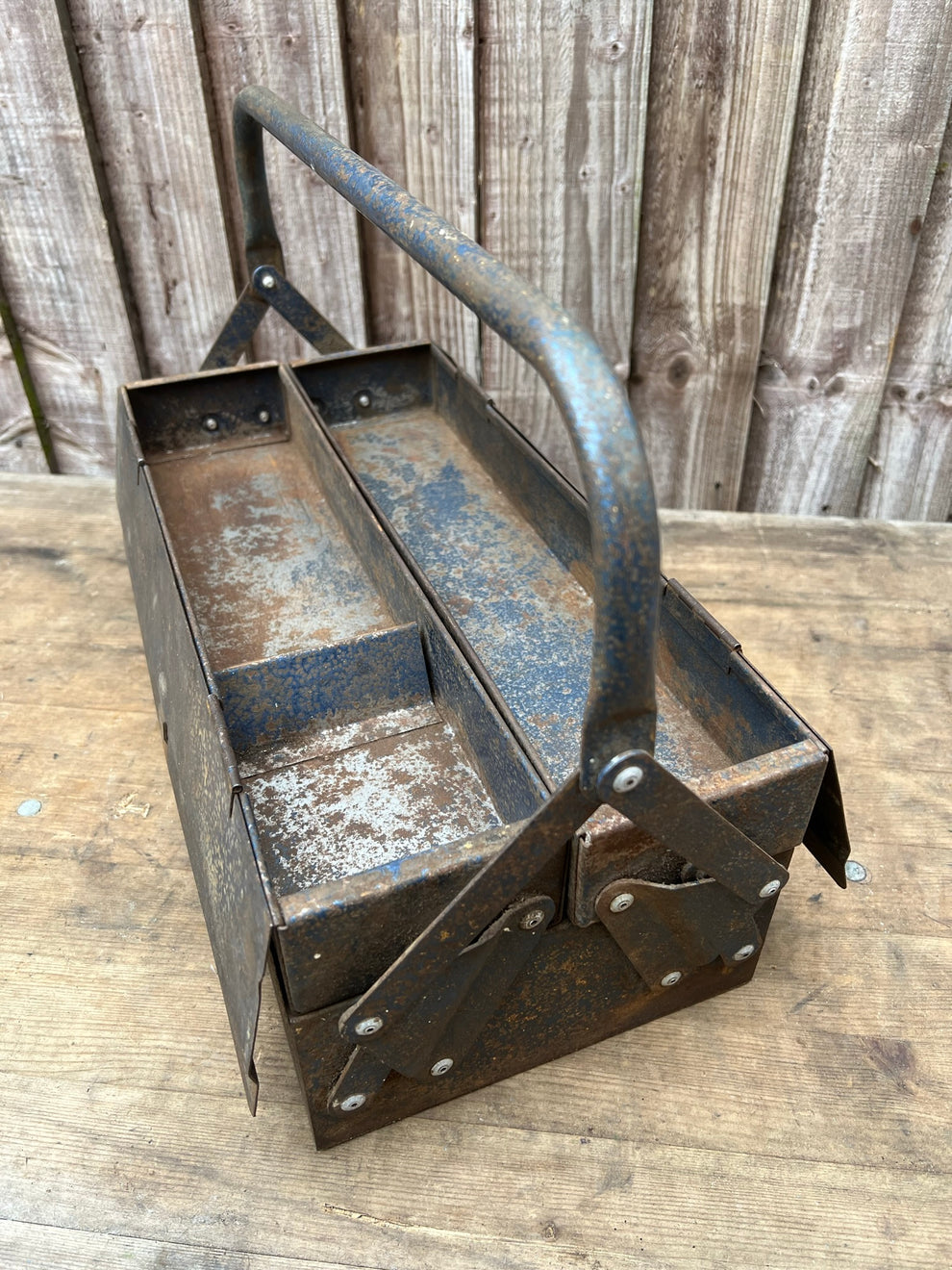 Vintage Enox Metal Toolbox Retro Rustic Craft Box Rat Rod – Rust Hut