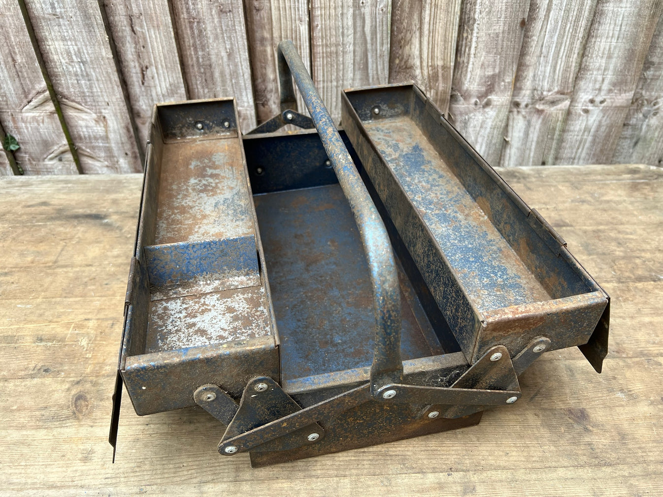 Vintage Enox Metal Toolbox Retro Rustic Craft Box Rat Rod – Rust Hut
