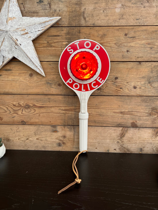 Vintage Police Stop Sign Traffic Light Wand Baton Retro Collectable Di ...