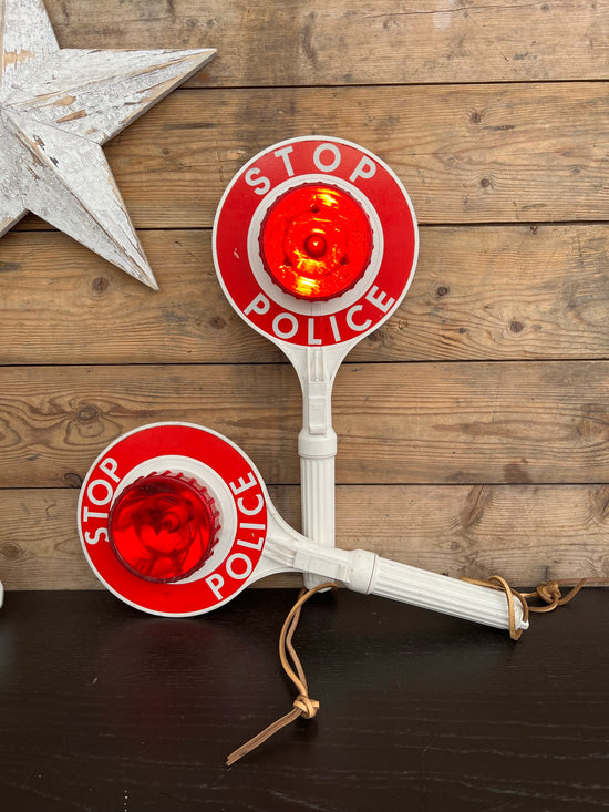 Vintage Police Stop Sign Traffic Light Wand Baton Retro Collectable Di ...