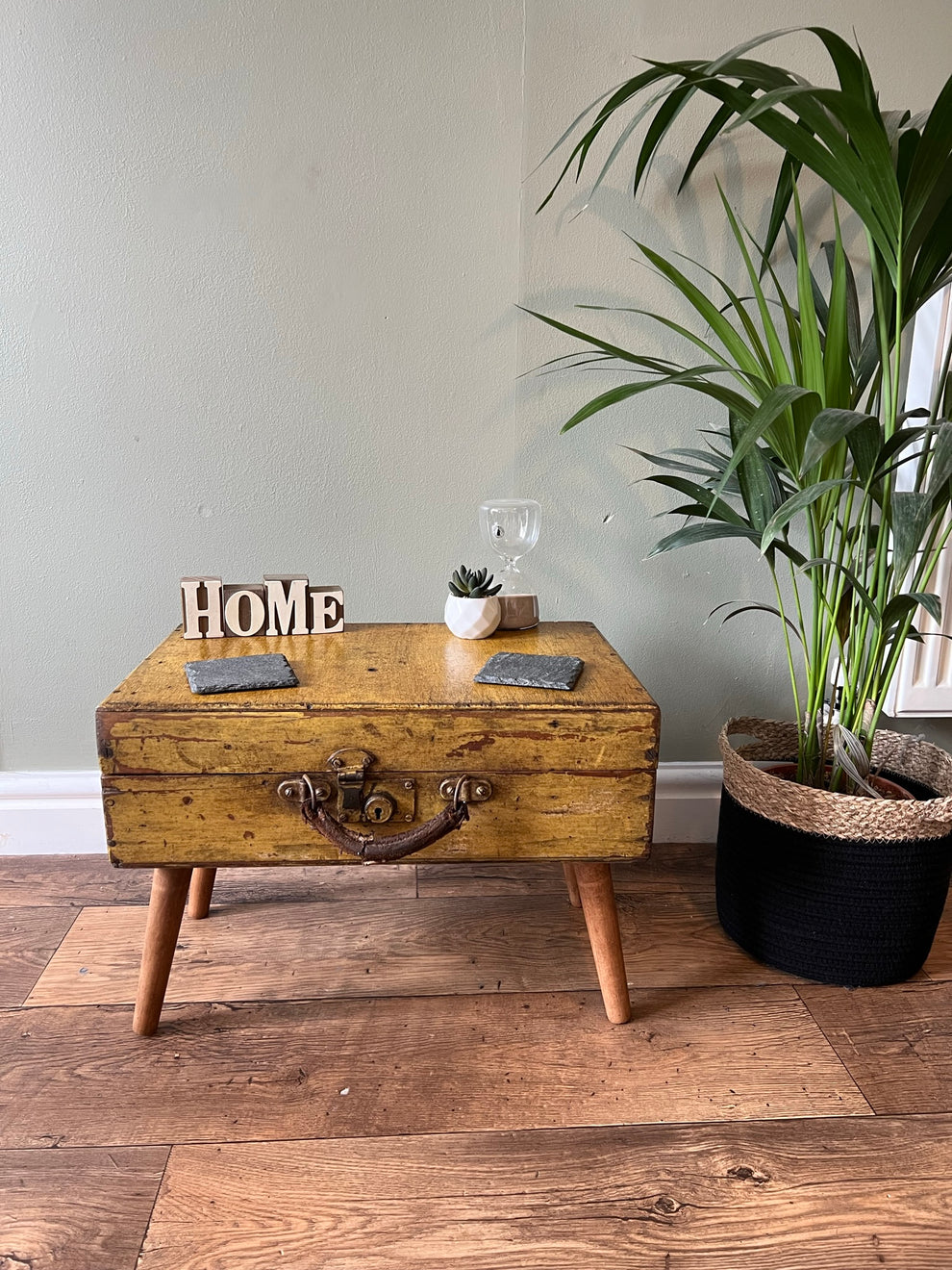 Vintage Industrial Carpenters Tool Chest Storage Coffee Table Reclaime ...