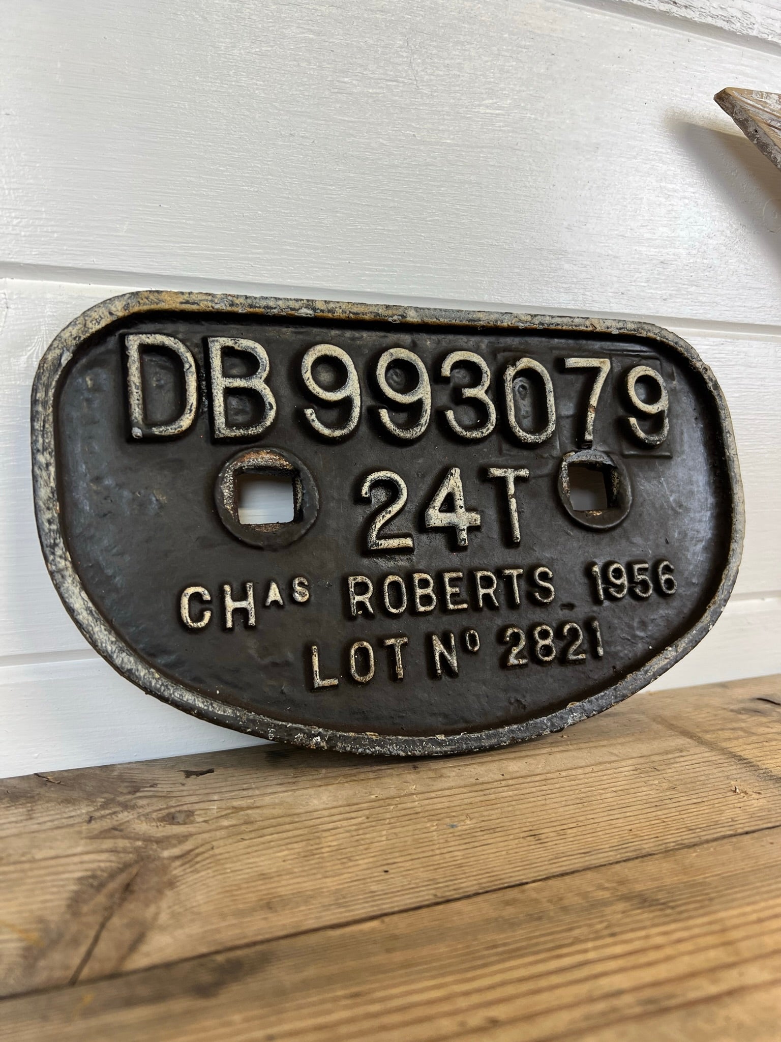 Original 1956 Cast Iron Train Carriage Plate Train Locomotive Wagon Co ...