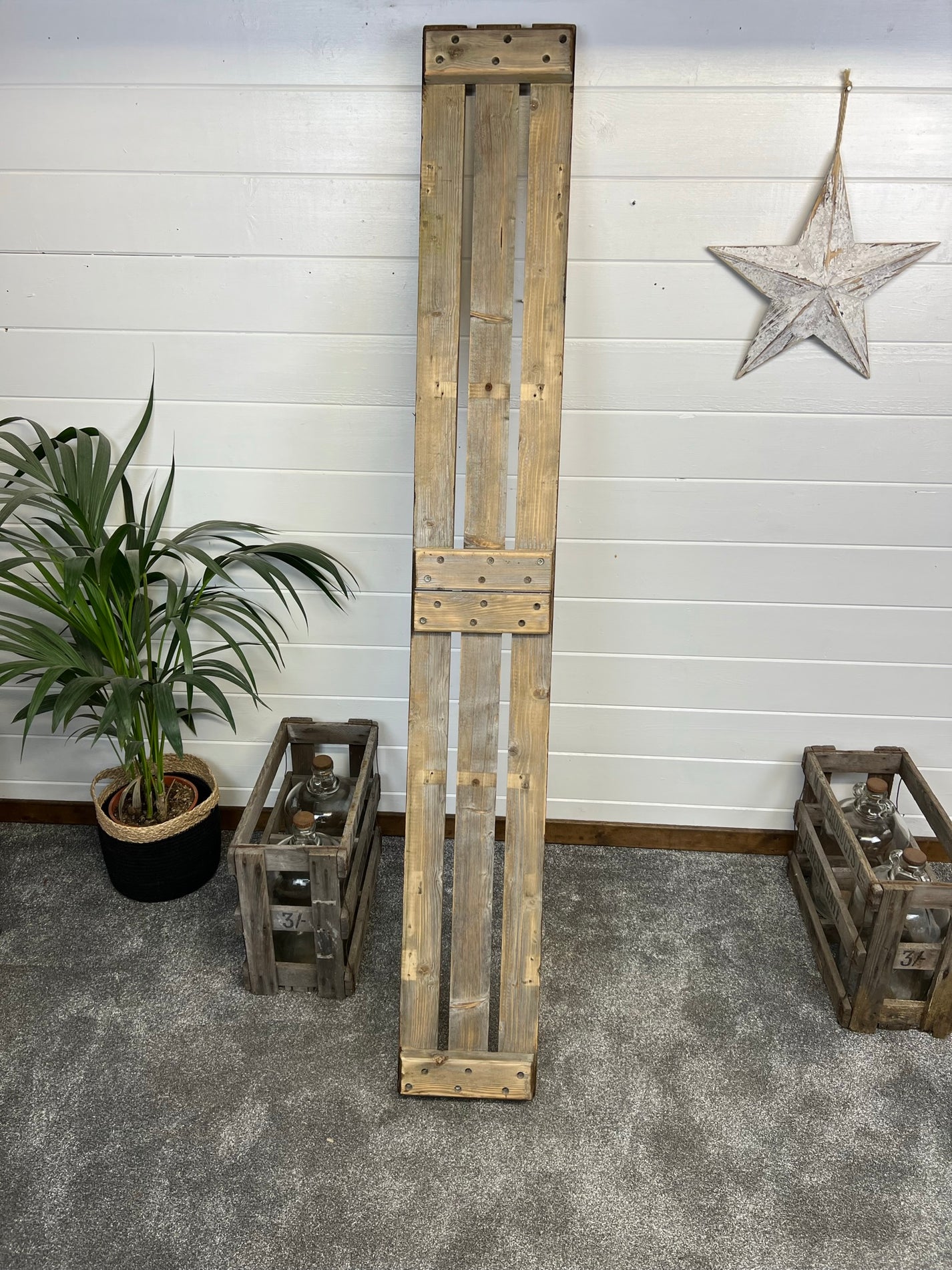 Rustic Industrial Bench Top Wooden Trestle Bench Patio Farmhouse Dinin ...