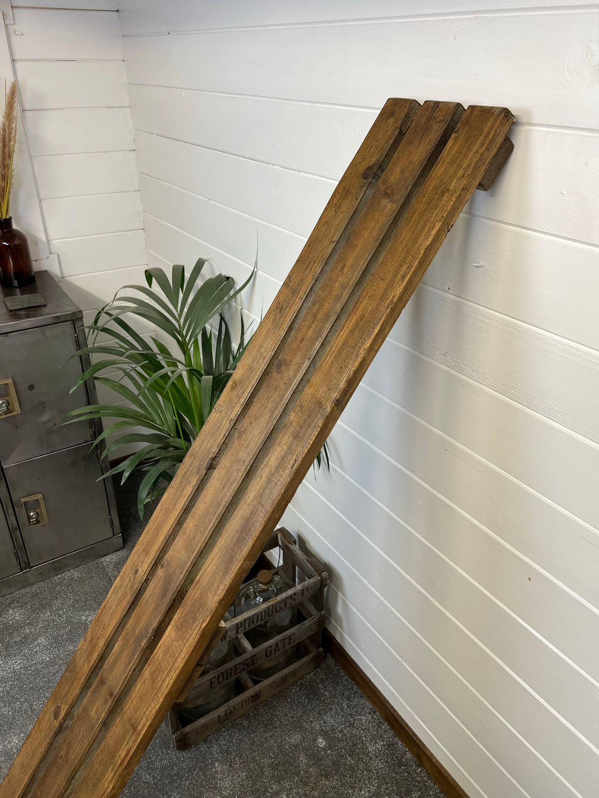 Rustic Industrial Bench Top Wooden Trestle Bench Patio Farmhouse Dinin ...